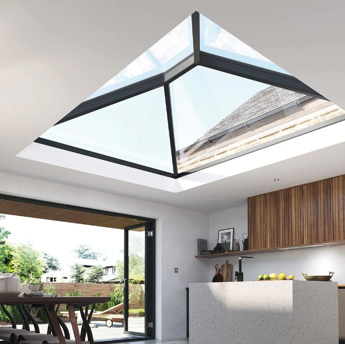 Contemporary Functional Glass Skylight: Korniche Roof Lantern