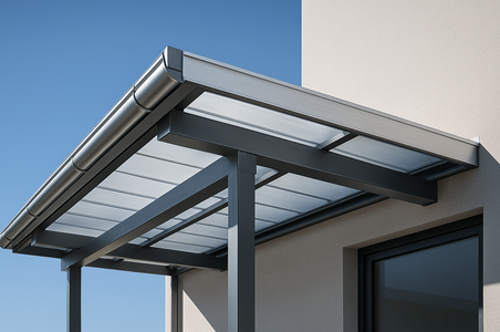 W900mm x P2300mm Black Atlas Aluminum Lean To Roof System