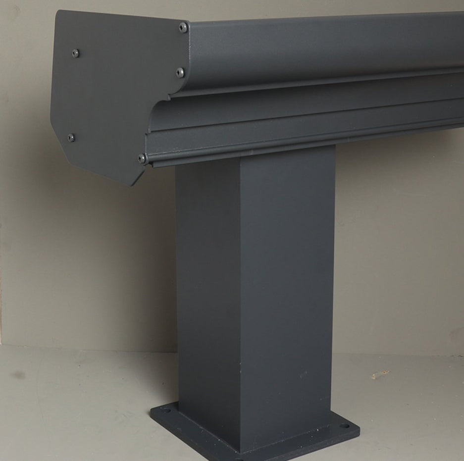 Bosco Veranda - Graphite Grey - Classic Gutter - Square with Base Plat