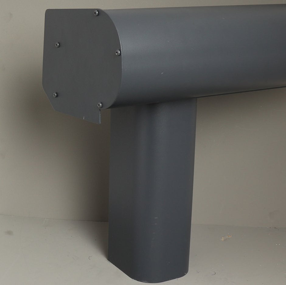 Bosco Veranda - Graphite Grey - Round Gutter - Rounded without Base Pl
