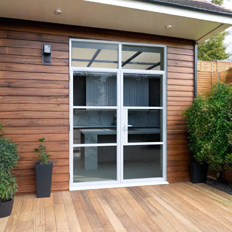 Smart Heritage Aluminium French Door & Top Window
