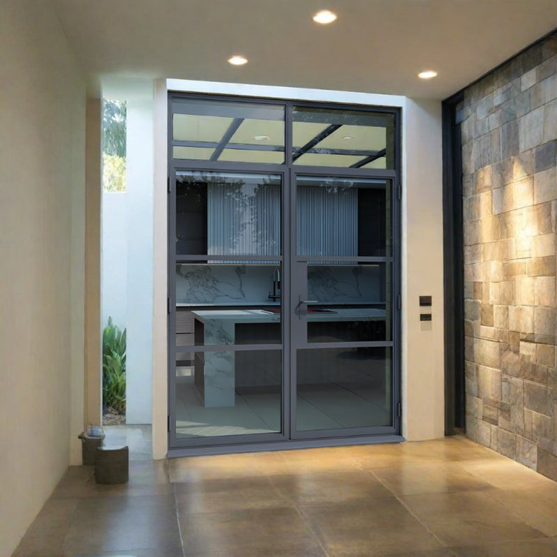 Smart Heritage Aluminium French Door & Top Window