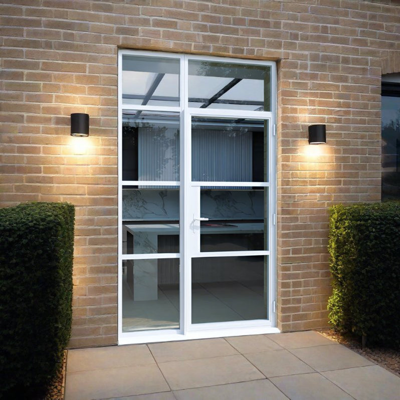 Smart Heritage Aluminium Single Door with Top Window & Side Window