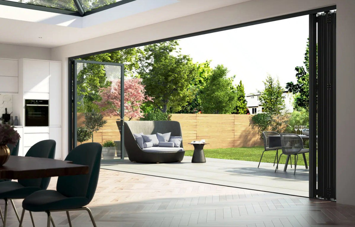 W1500mm x H2100mm Korniche Anthracite Grey Aluminium Bifold Door - 2 s