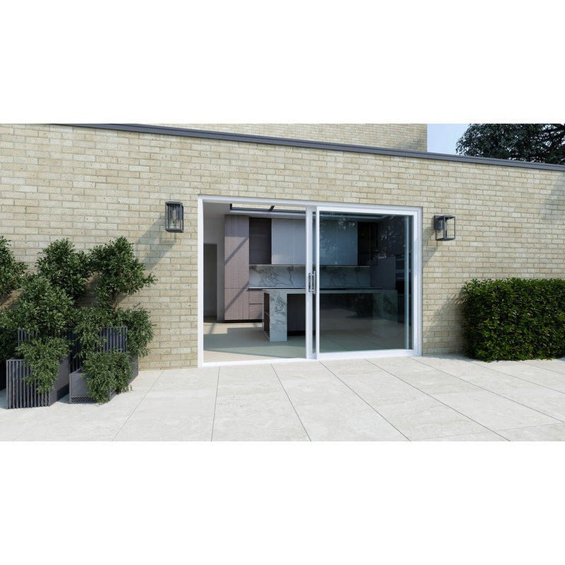 White Aluminium Sliding Doors (3m x 2.1m) - Visoglide Plus